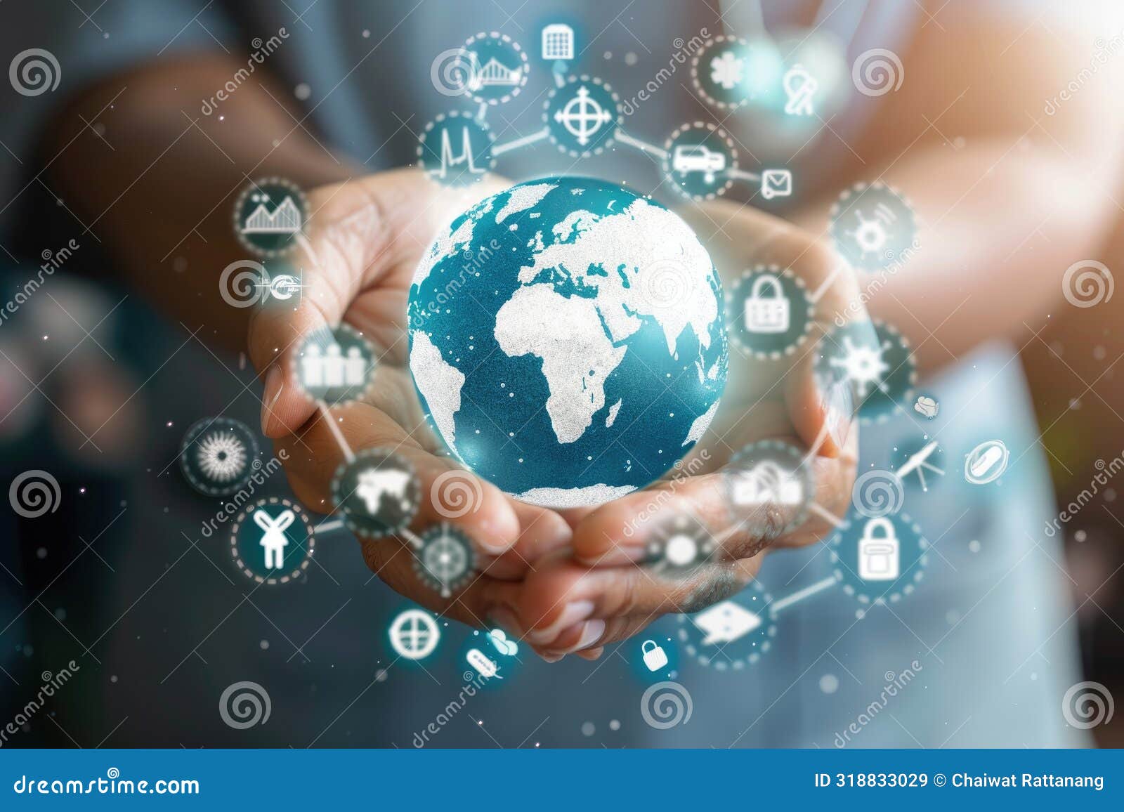 Global Health Collaboration: Hands Holding Globe. Stock Image - Image ...