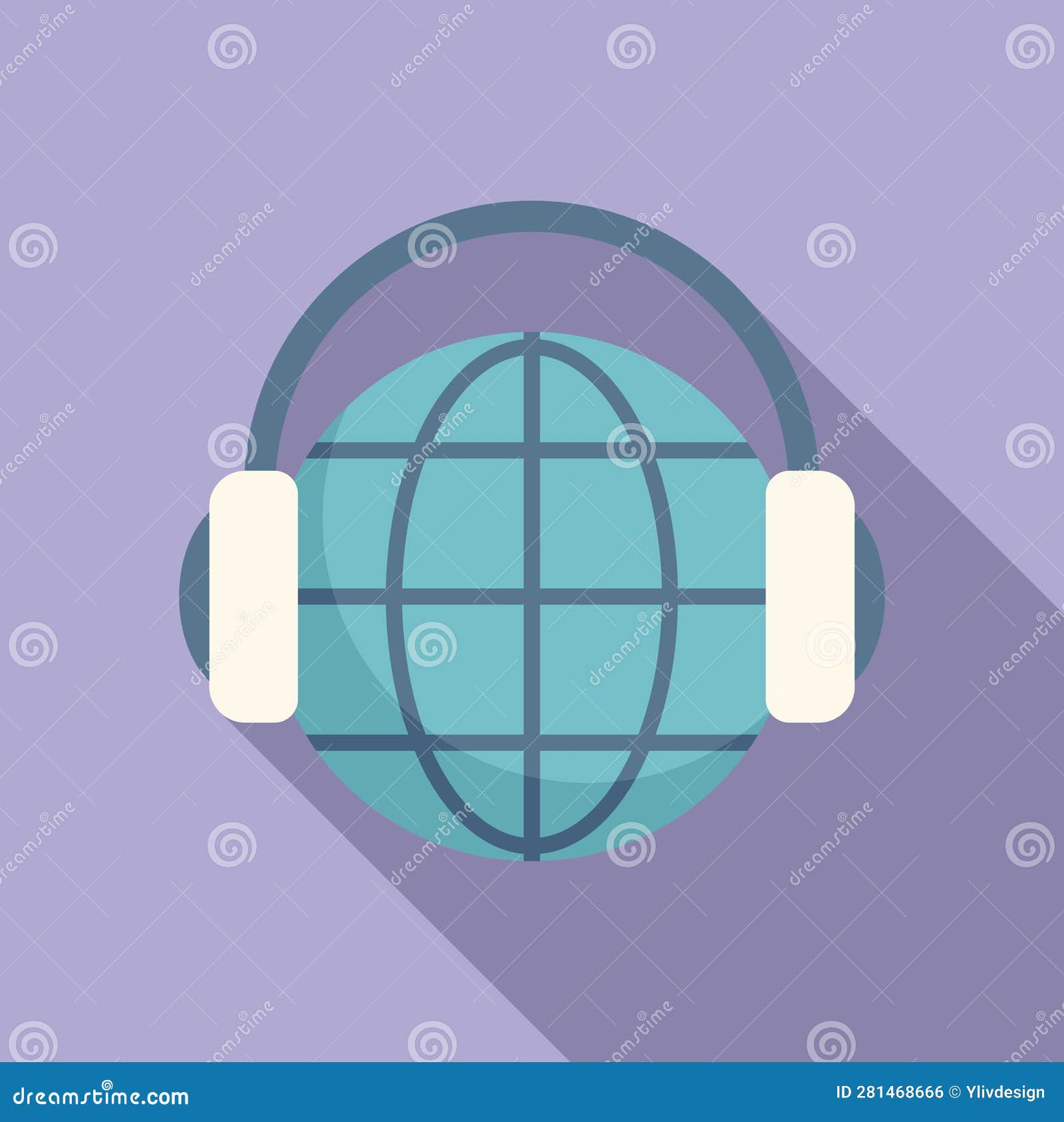 Global Help Icon Flat Vector. Office Service Stock Illustration ...