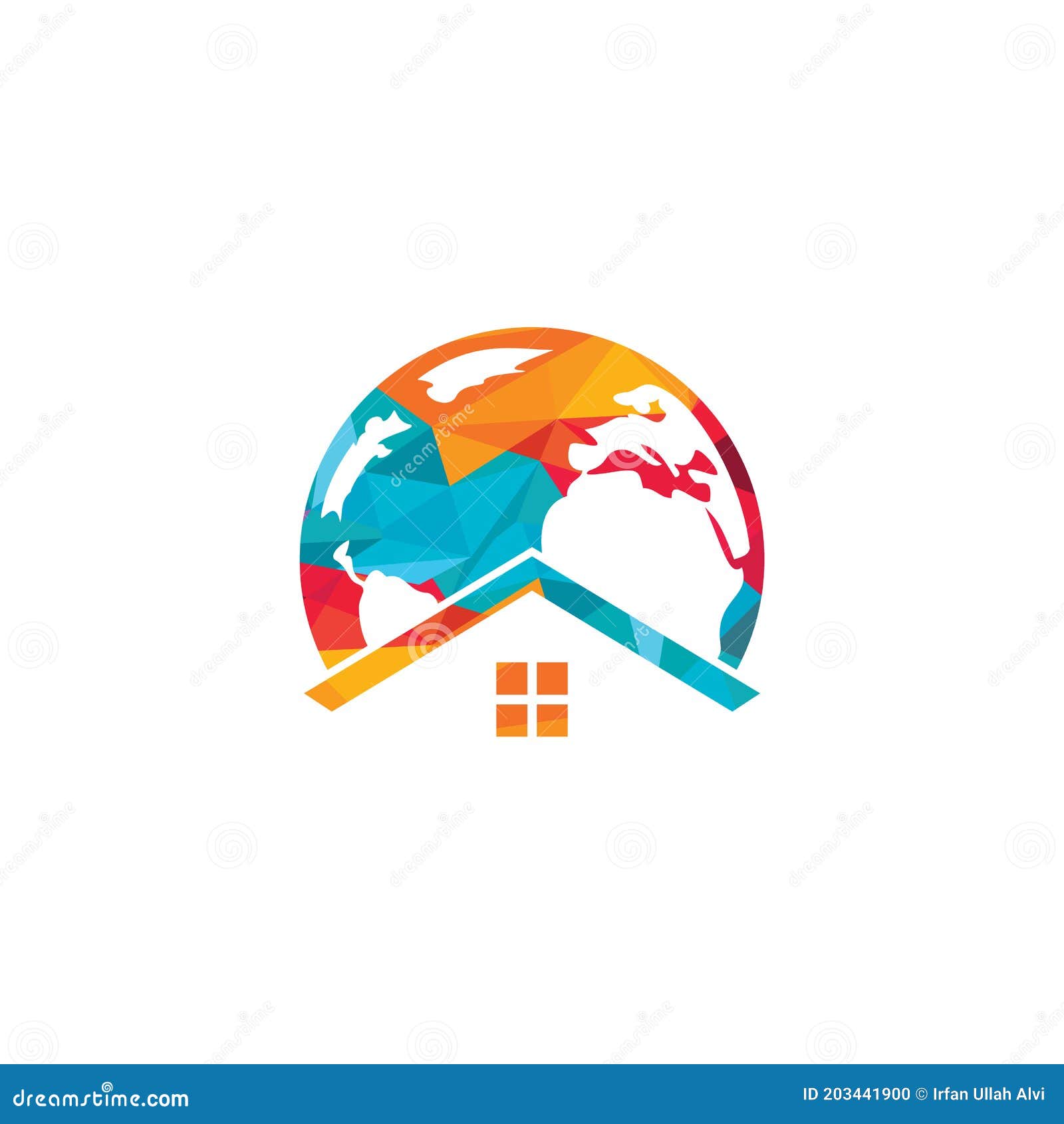 Global Home Vector Logo Design Template. Stock Vector - Illustration of ...