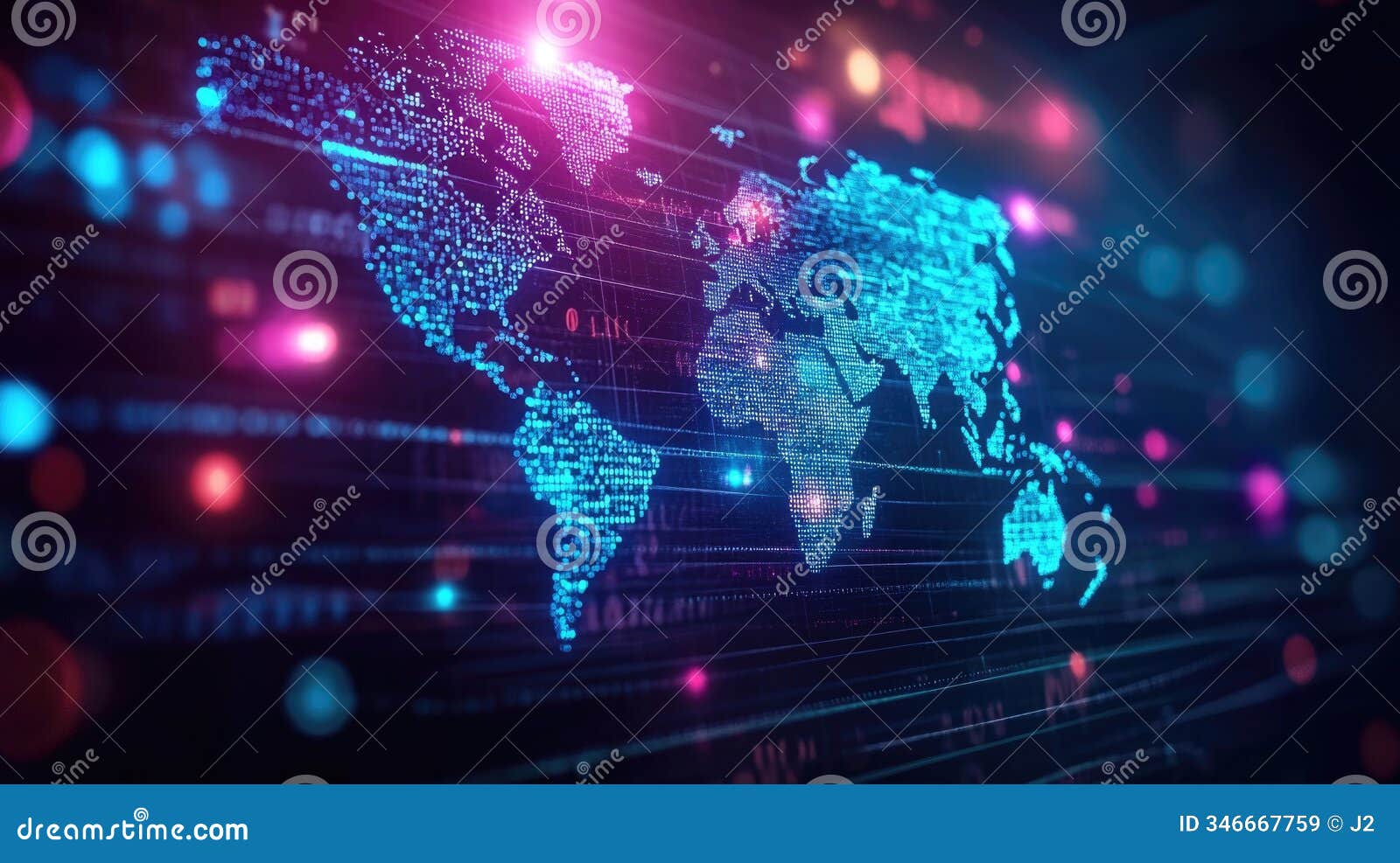 Global Human Rights Awareness with Symbolic World Map Design Stock ...