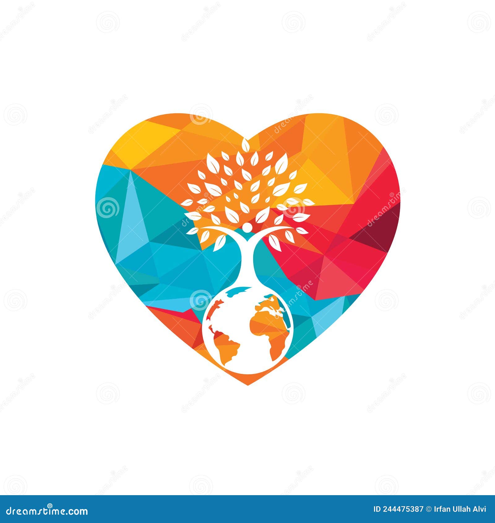 Global Human Tree Vector Logo Design Template. Stock Vector ...