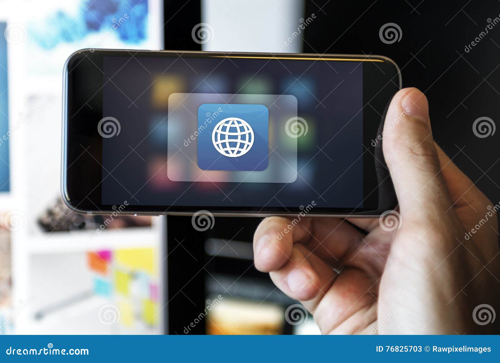 Global Icon Digital Application Concept Stock Image - Image of social ...