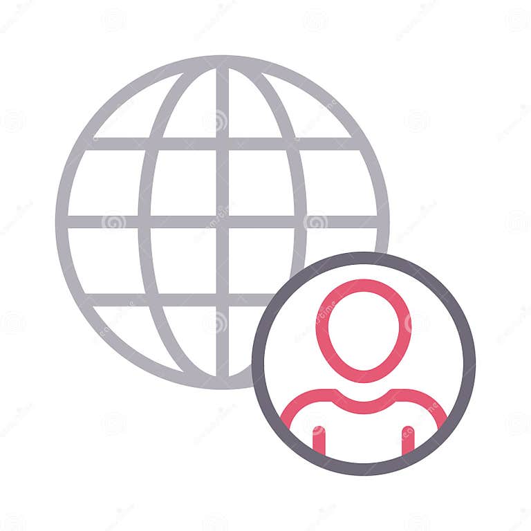 Global Colour Line Vector Icon Stock Vector - Illustration of graphic ...