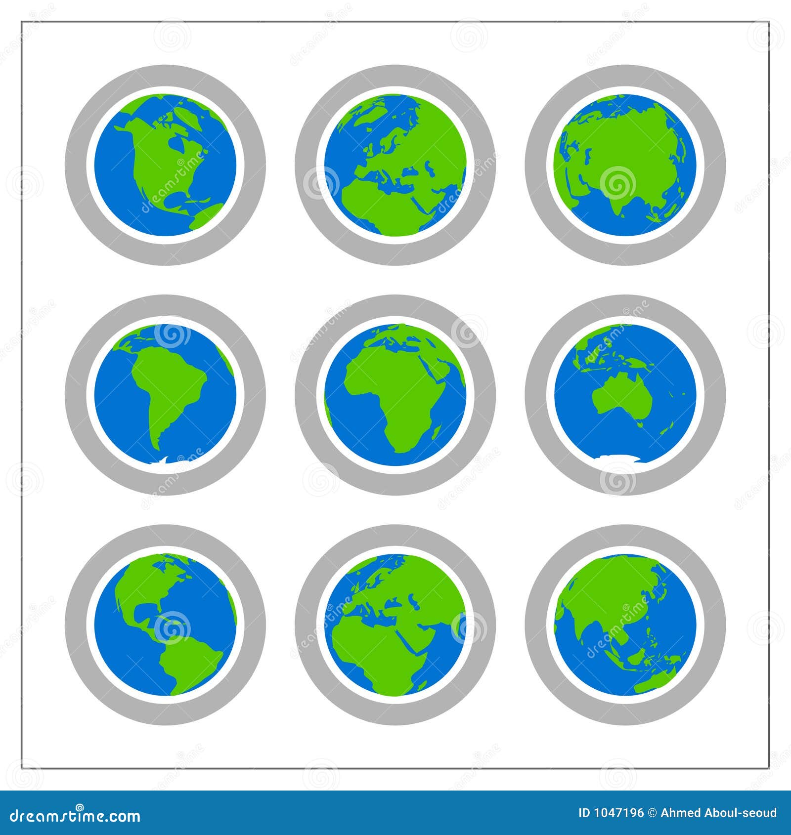 Global Icon Set - Version 1 Stock Vector - Illustration of north, icon ...