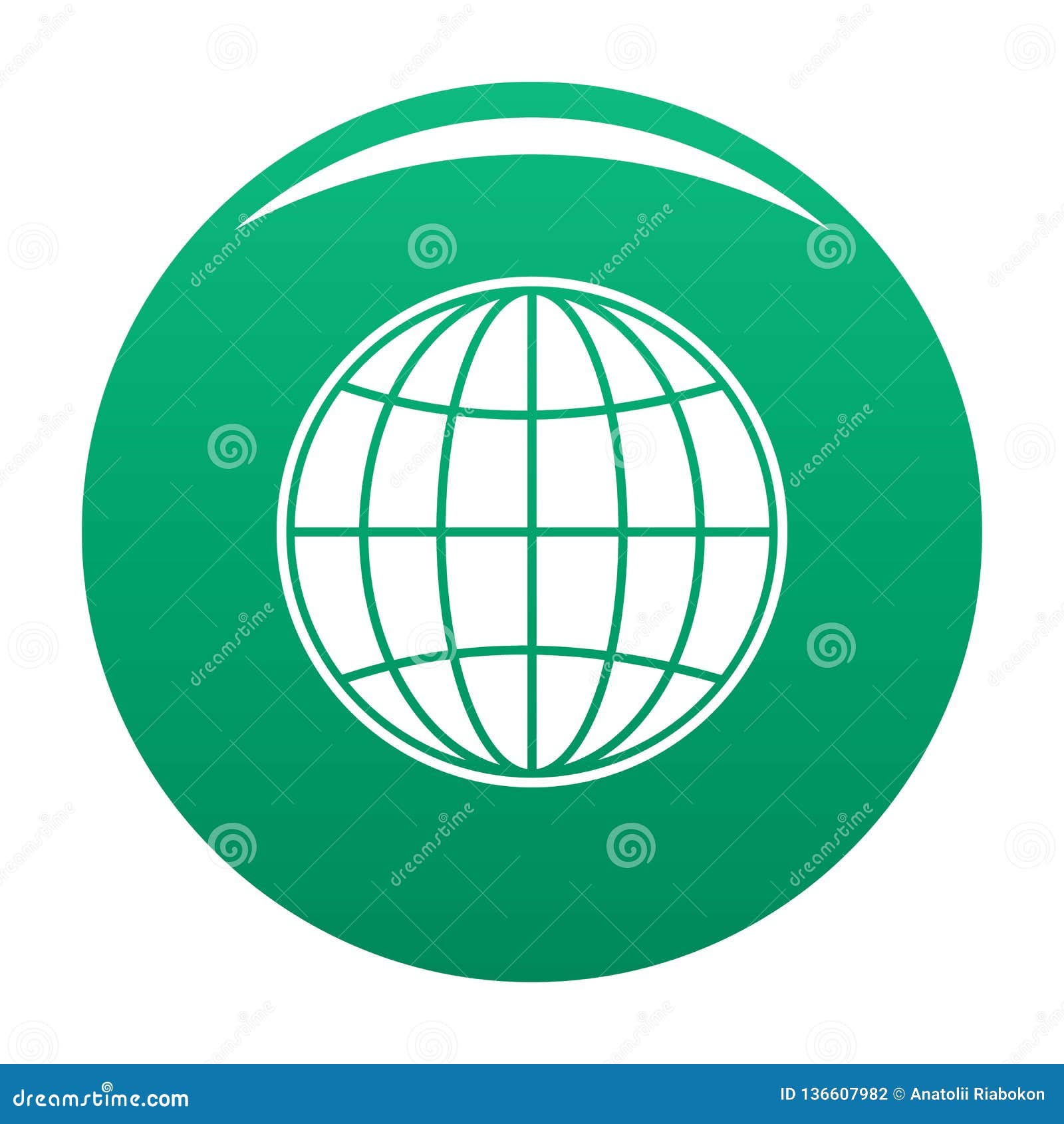 Global icon vector green stock vector. Illustration of transport ...
