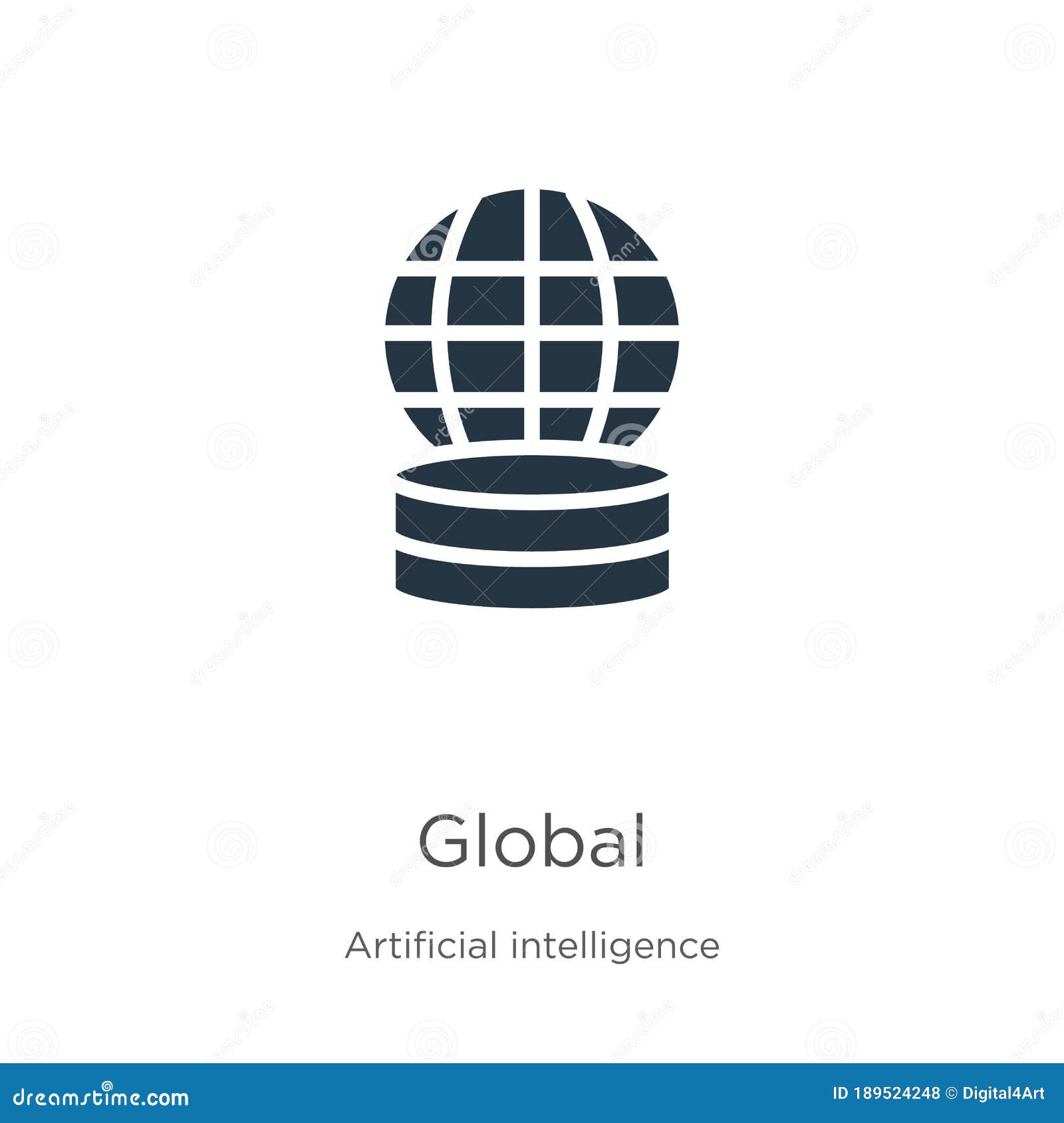Global Icon Vector. Trendy Flat Global Icon from Big Data Collection ...
