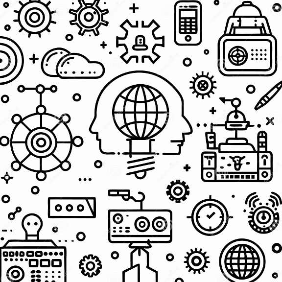 Global Ideas, Innovation, Technology on the Background Stock Vector ...