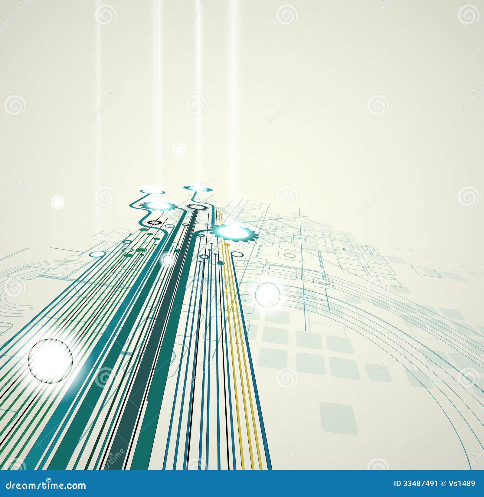 Global Infinity Computer Technology Concept Busin Vector Illustration ...