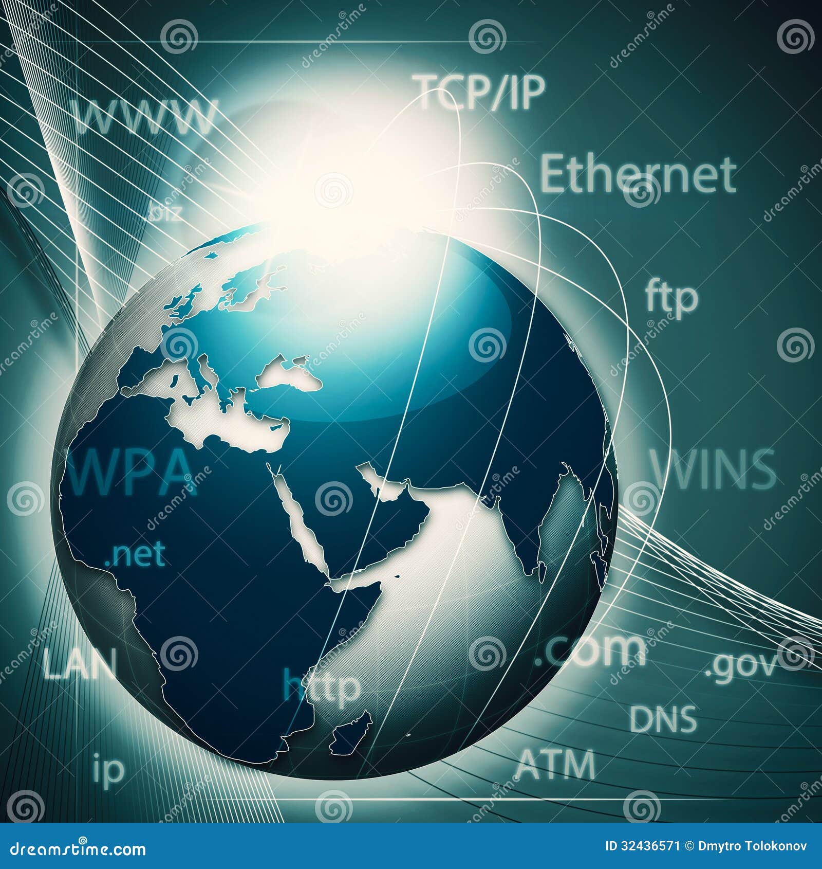 Global information network stock illustration. Illustration of ...