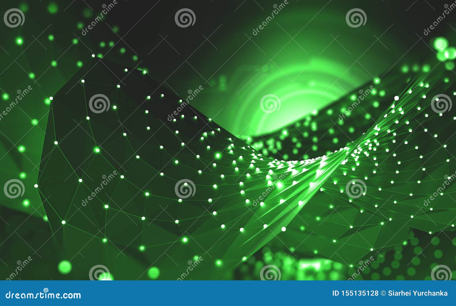 Global Information Network. the Concept of Big Data Stock Illustration ...
