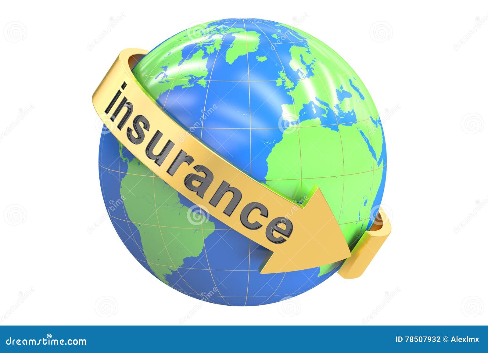 Global Insurance Concept 3D Rendering Stock Illustration - Illustration ...