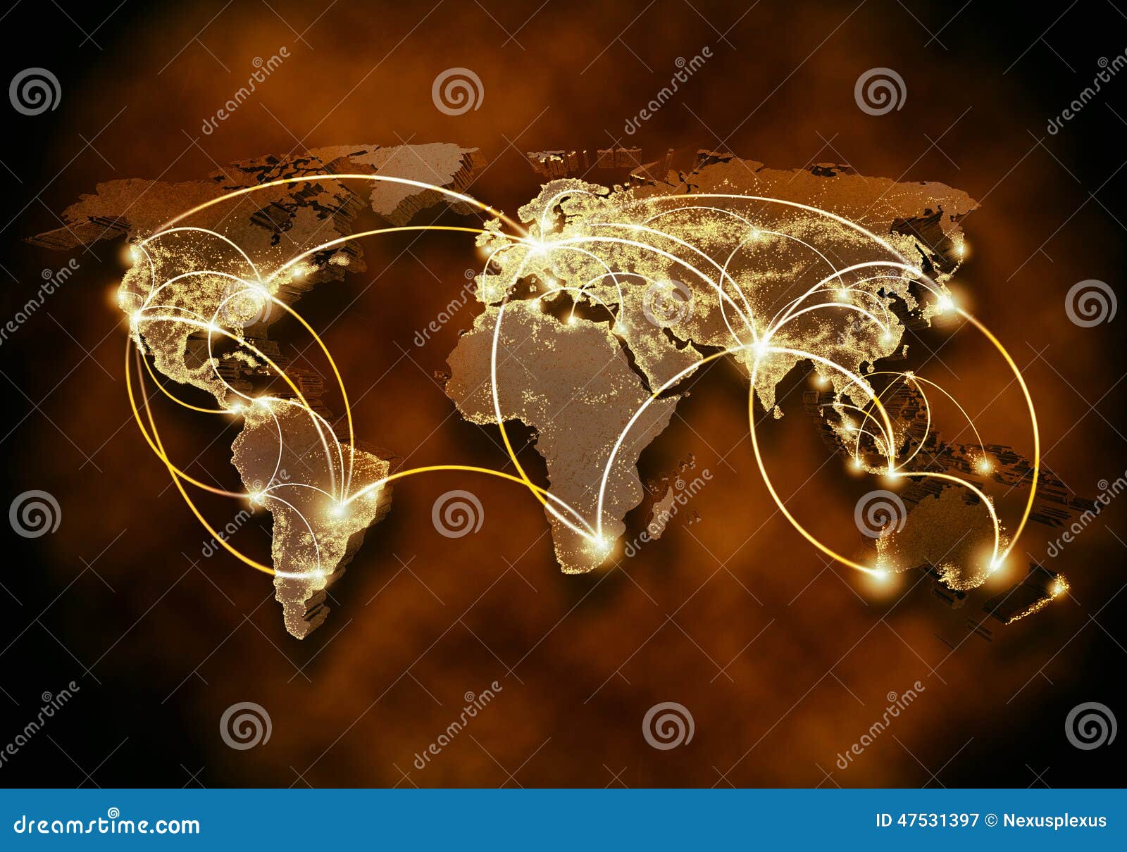 Global interaction stock illustration. Illustration of connectivity ...