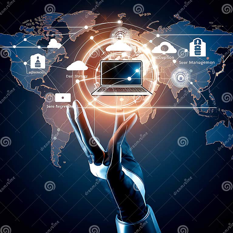 Digital Connectivity: Global Networks at Your Fingertips. Stock ...