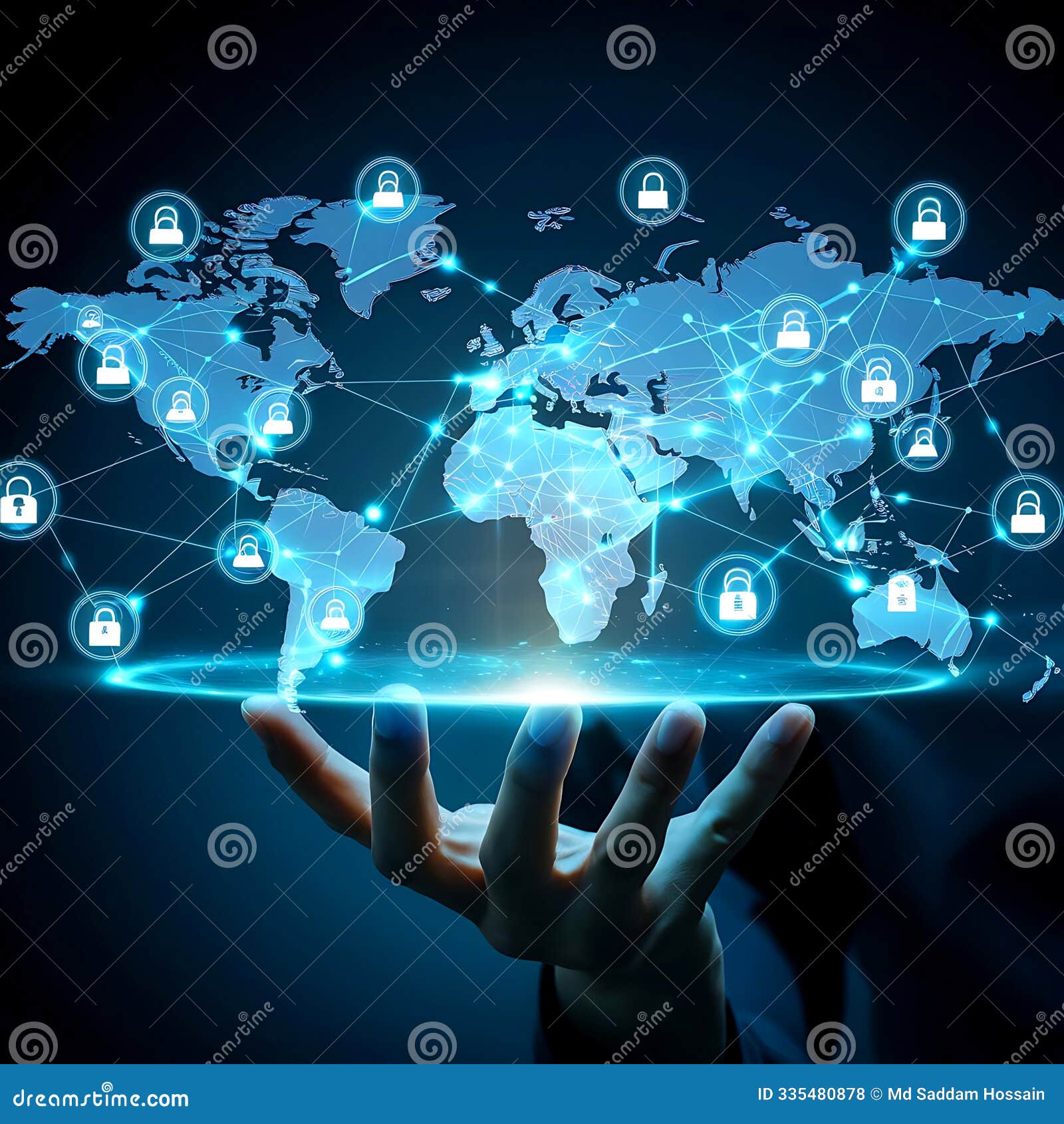 Digital Connectivity: Global Networks at Your Fingertips. Stock ...