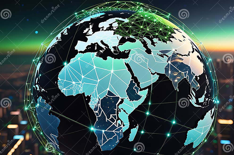 Global Interconnect: Illustration of a Network of Digital Connections ...
