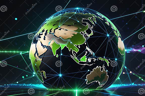 Global Interconnect: Illustration of a Network of Digital Connections ...