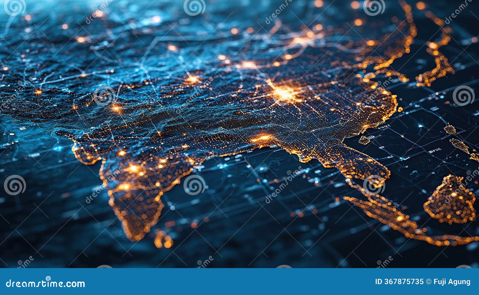 Global Map With Interconnected Lines, Illustrate A World Map With ...