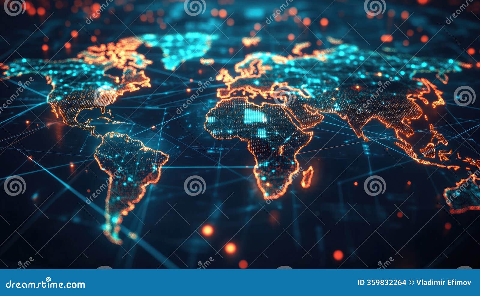 Global Interconnected Networks Stock Photo - Image of connectivity ...