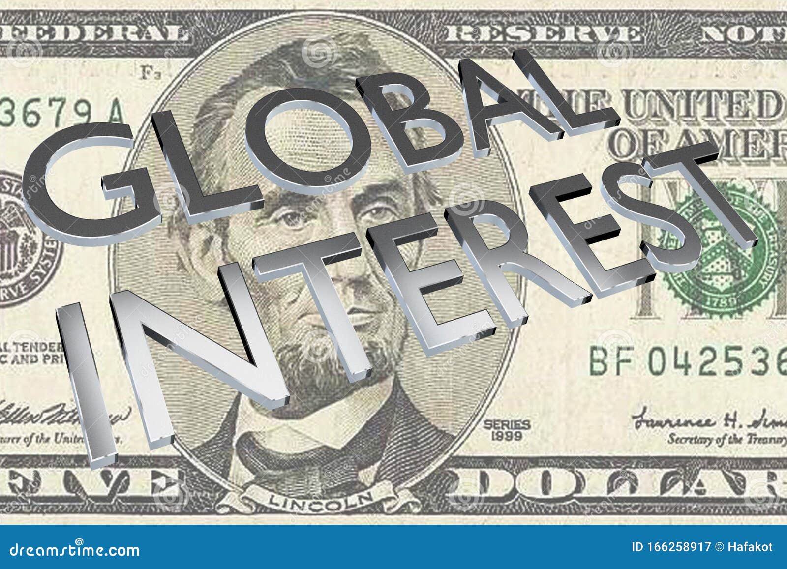 GLOBAL INTEREST concept stock illustration. Illustration of currency ...