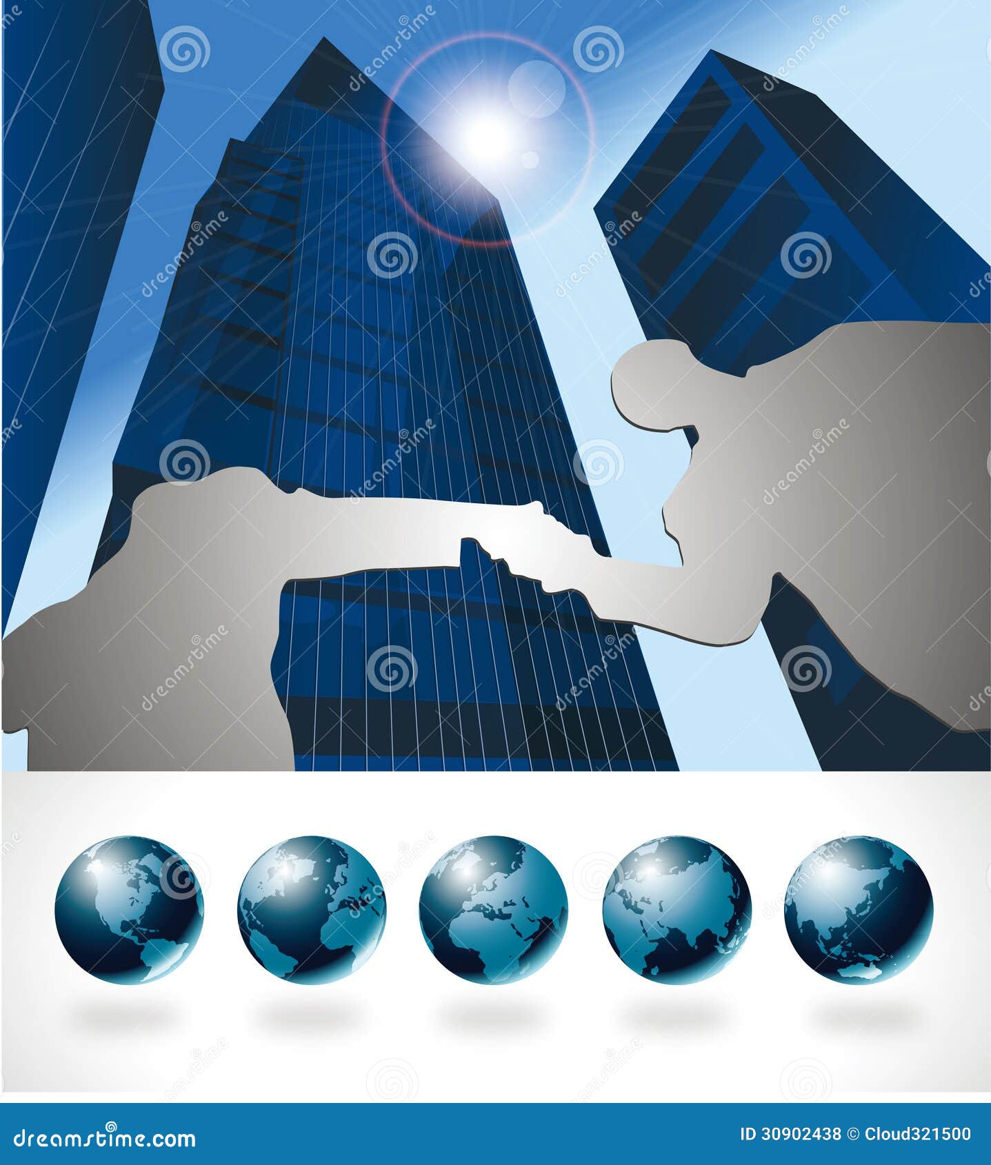 Global International Business Collaboration Stock Vector - Illustration ...