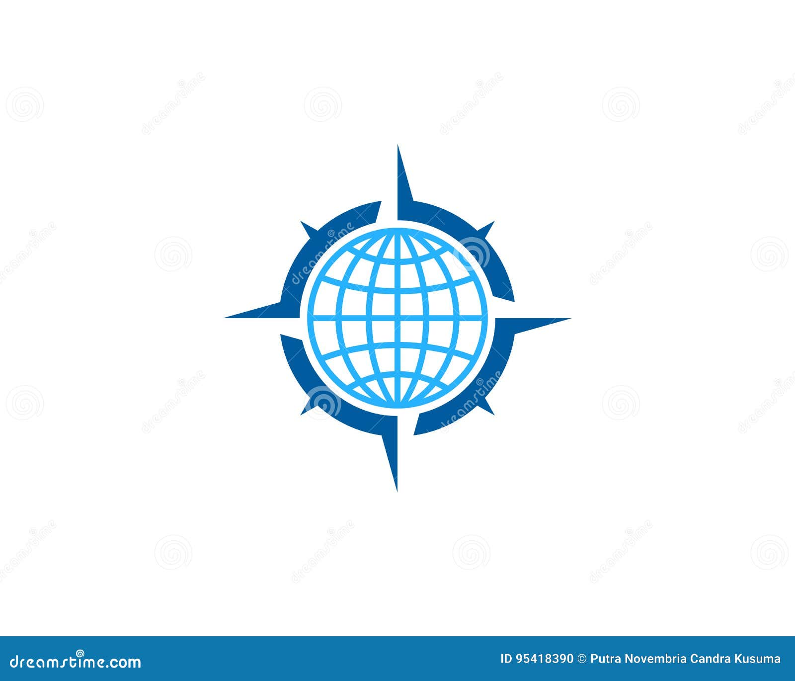 Global International Compass Icon Logo Design Element Stock Vector ...