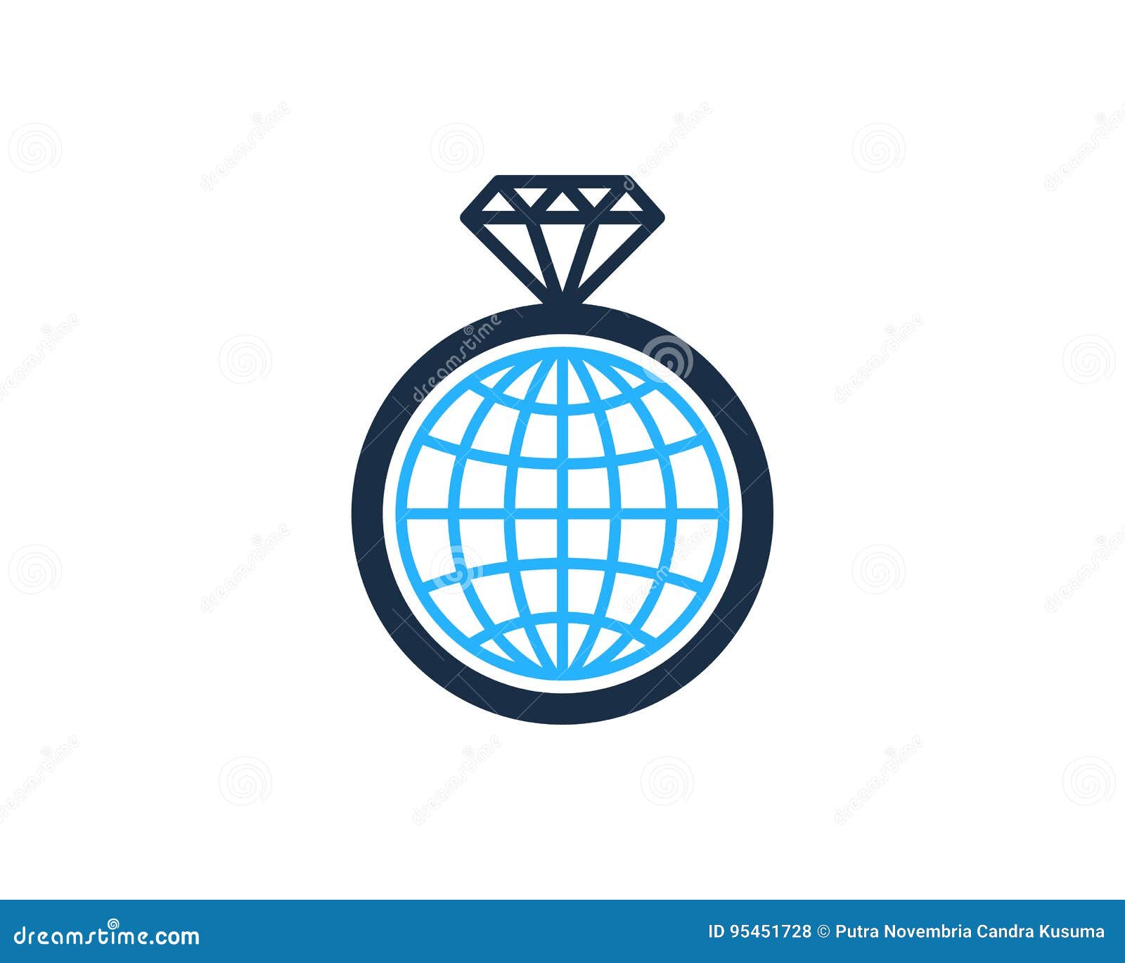 Global International Diamond Icon Logo Design Element Stock Vector ...