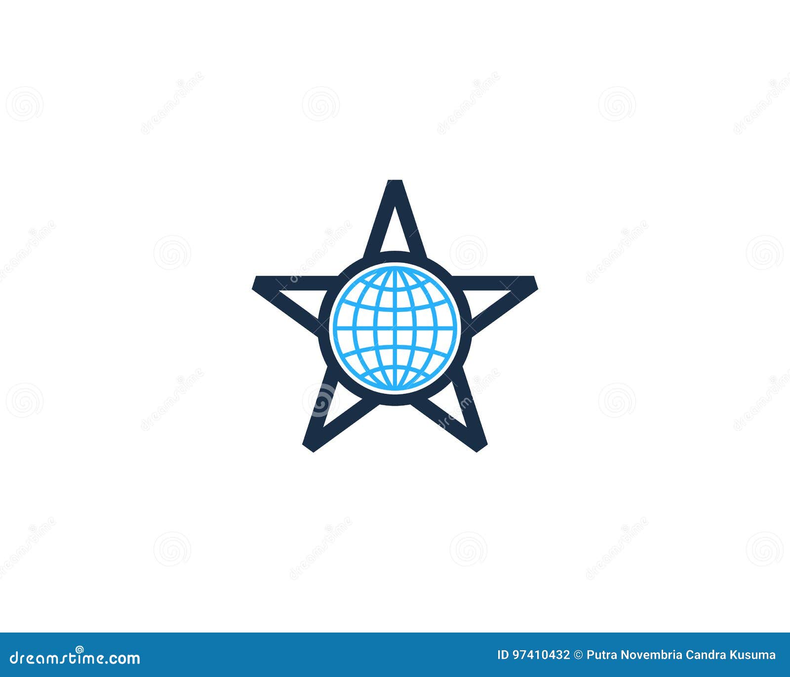 Global International Star Icon Logo Design Element Stock Vector ...
