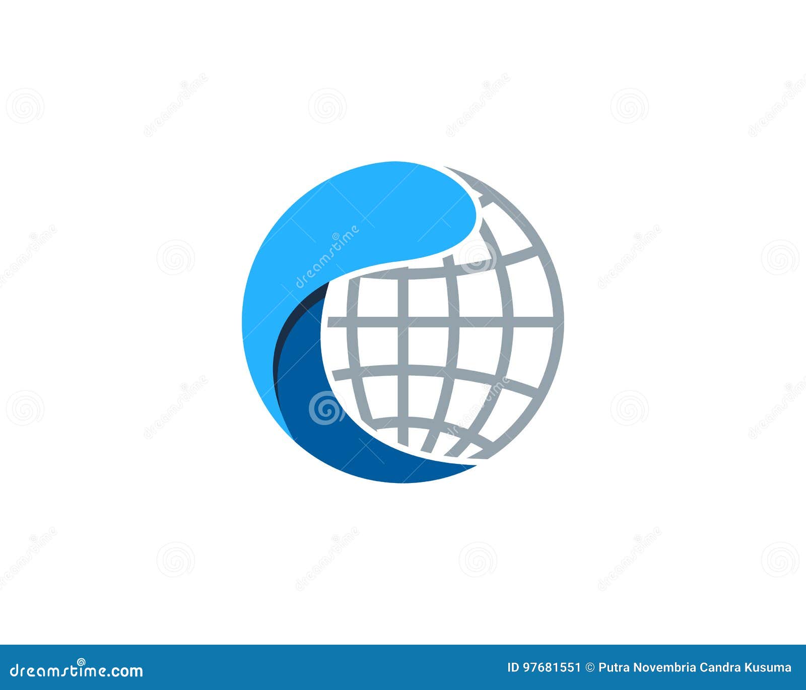 Global International Wave Icon Logo Design Element Stock Vector ...