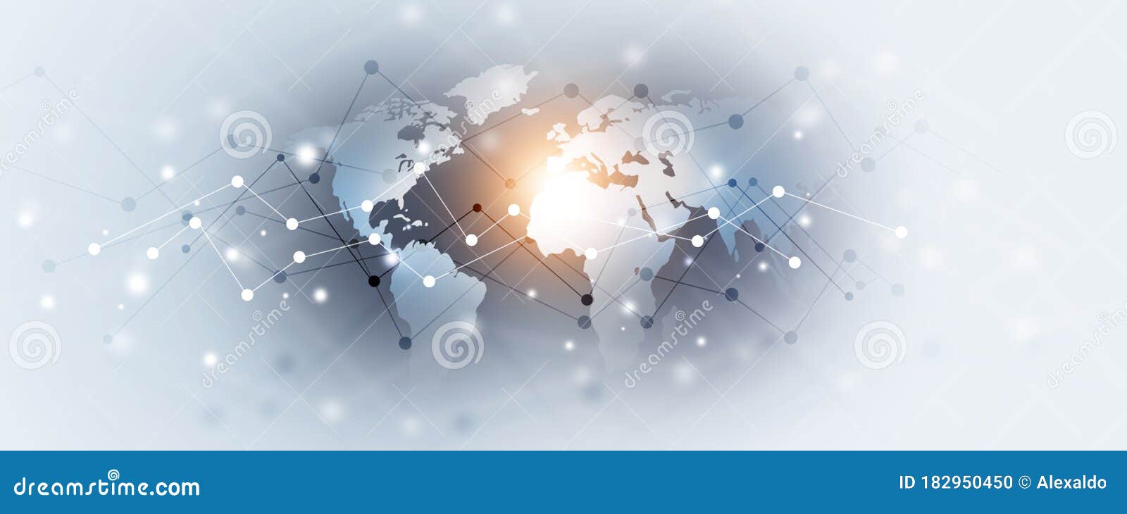 Global Internet Communication Banner Stock Illustration - Illustration ...