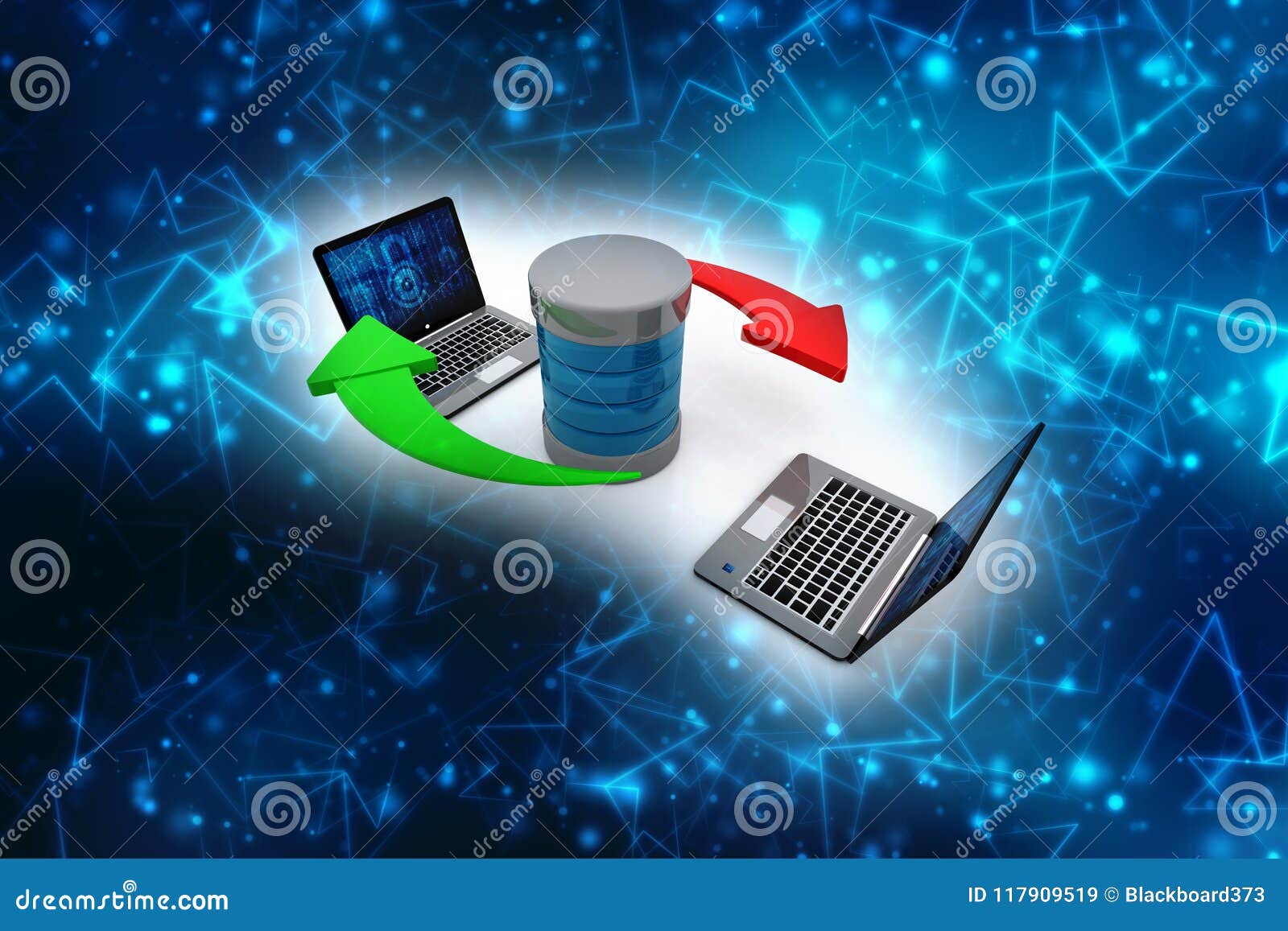 Global Internet Communication Concept,Computer Connected To Server. 3d ...