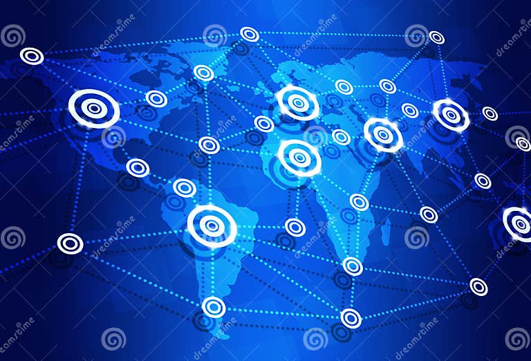 Global Internet Concept stock illustration. Illustration of technology ...