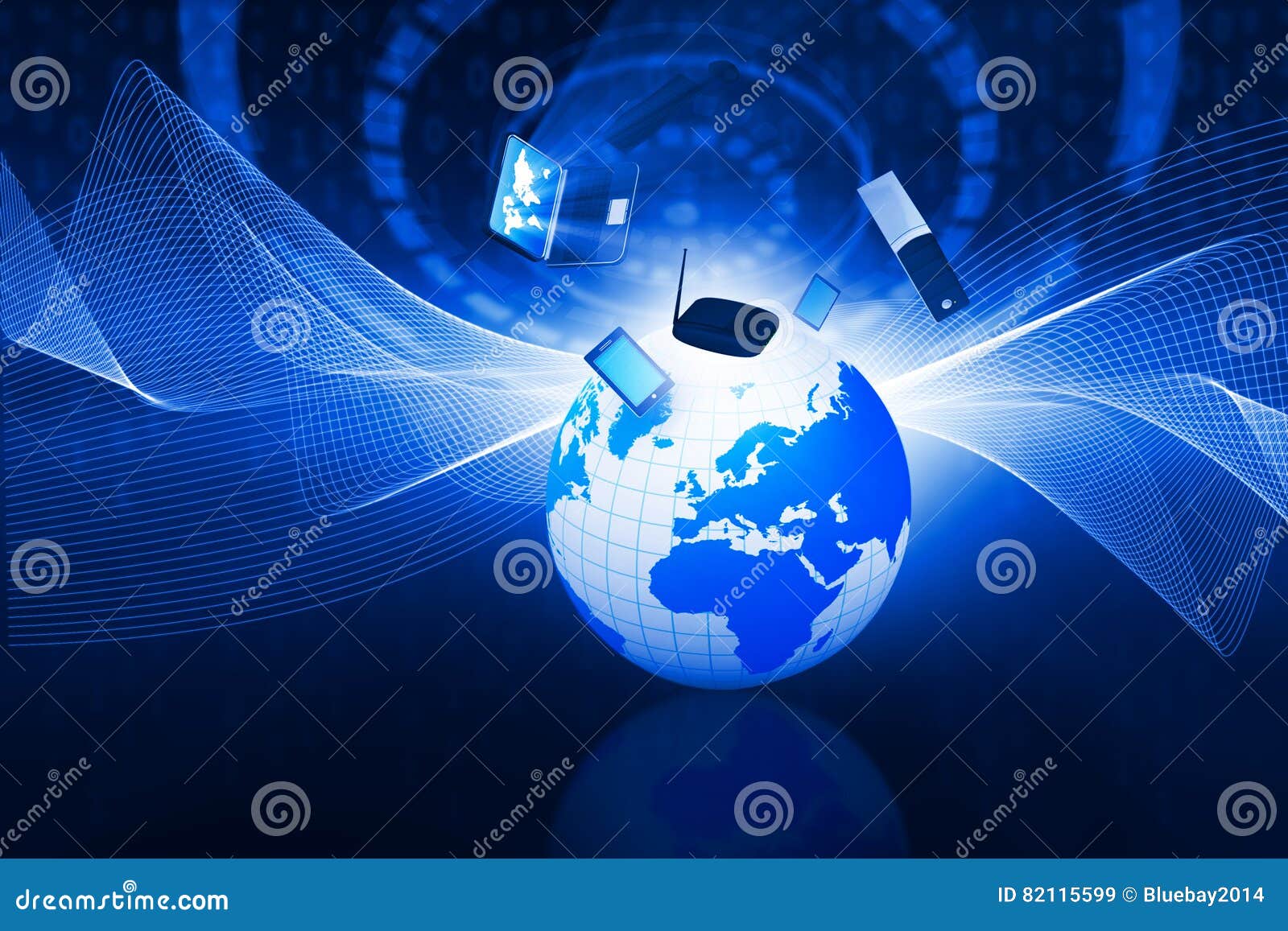Global Internet Concept stock illustration. Illustration of data - 82115599