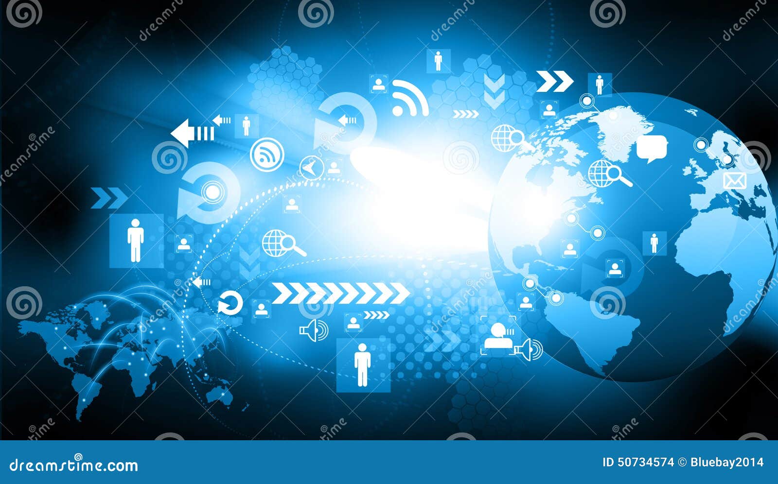 Global Internet Concept of Business Stock Illustration - Illustration ...