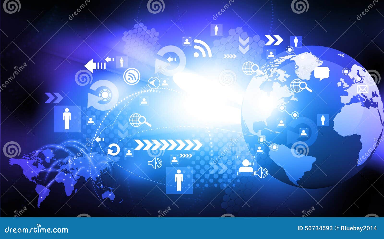 Global Internet Concept of Business Stock Illustration - Illustration ...