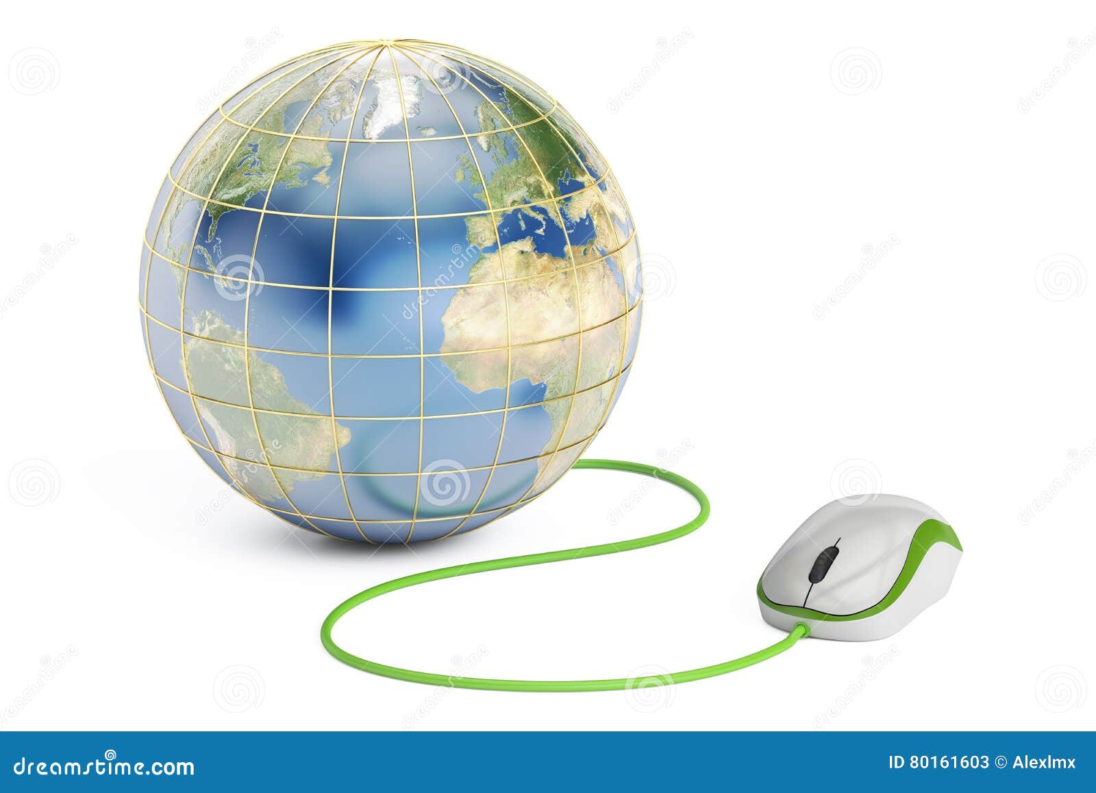 Global Internet Concept, 3D Rendering Stock Illustration - Illustration ...
