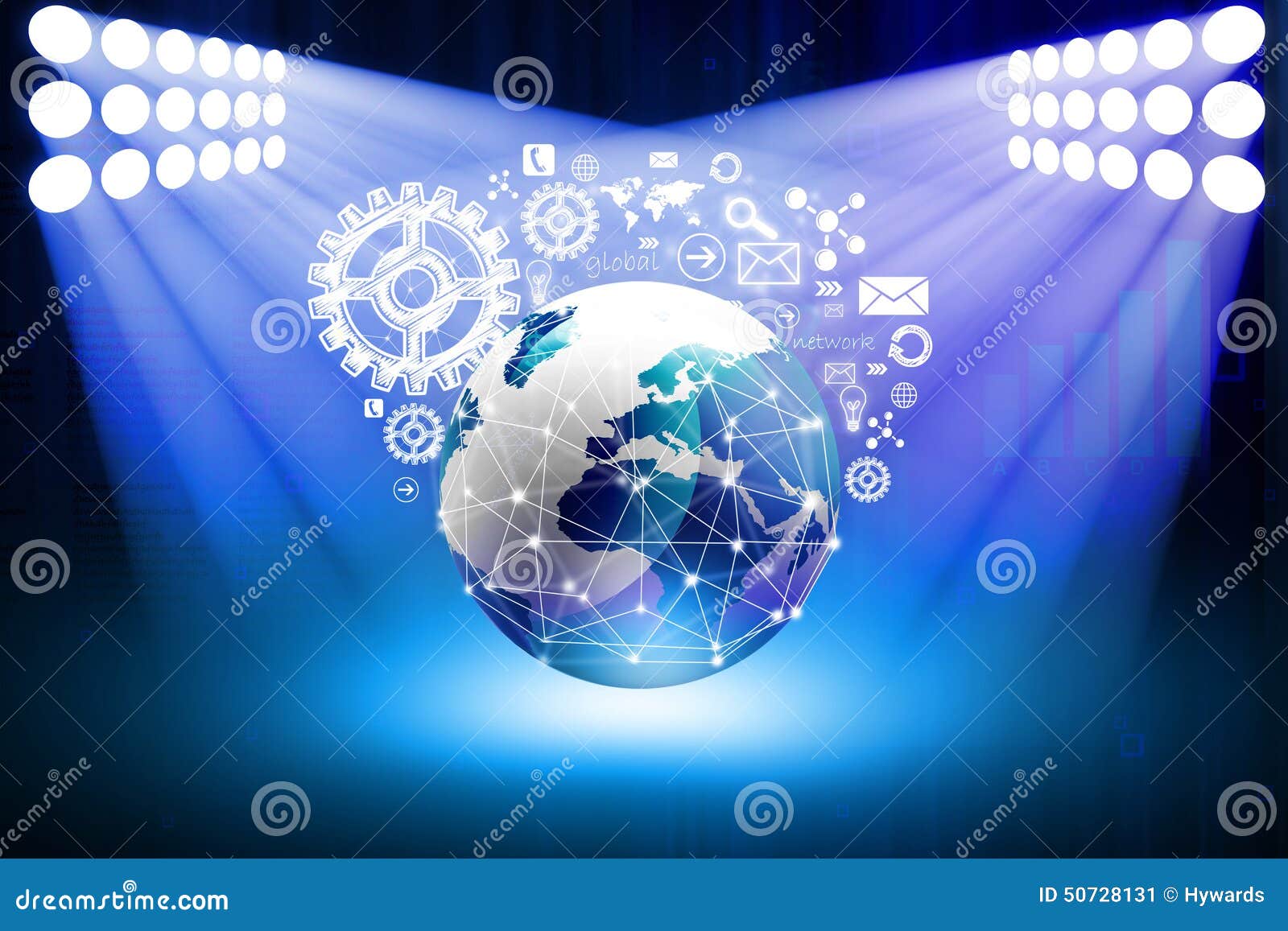 Global internet concept stock illustration. Illustration of modern ...