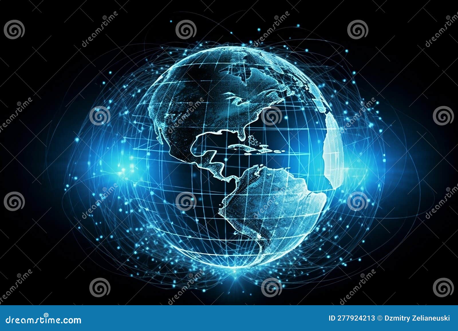 Global Internet Concept. Generative AI. Stock Illustration ...