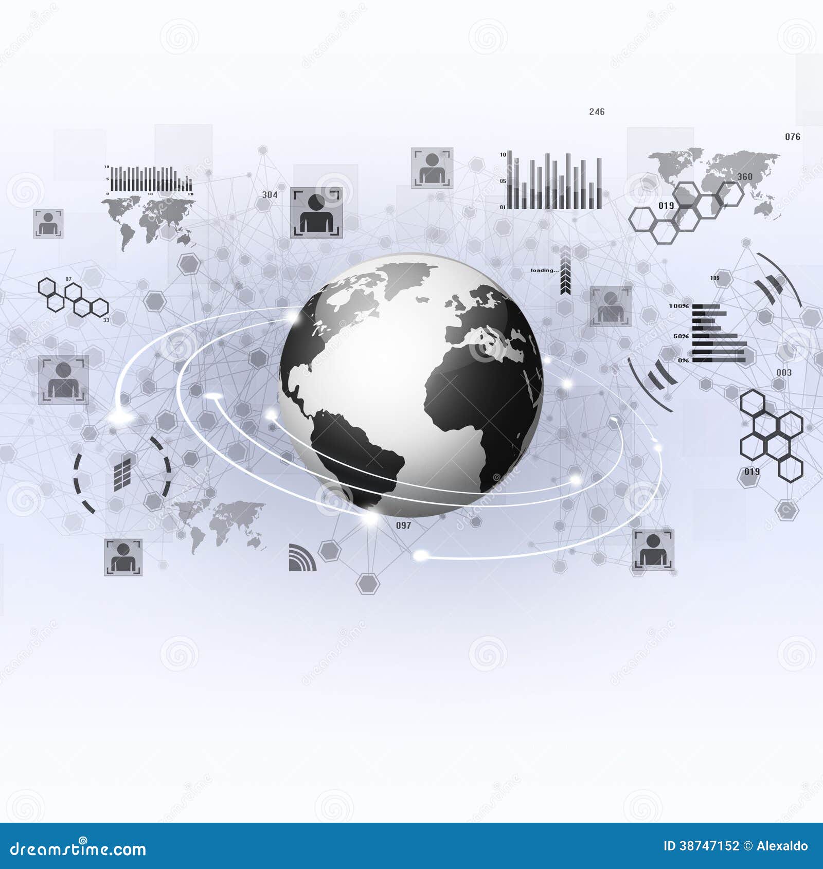 Global Internet Concept stock illustration. Illustration of business ...