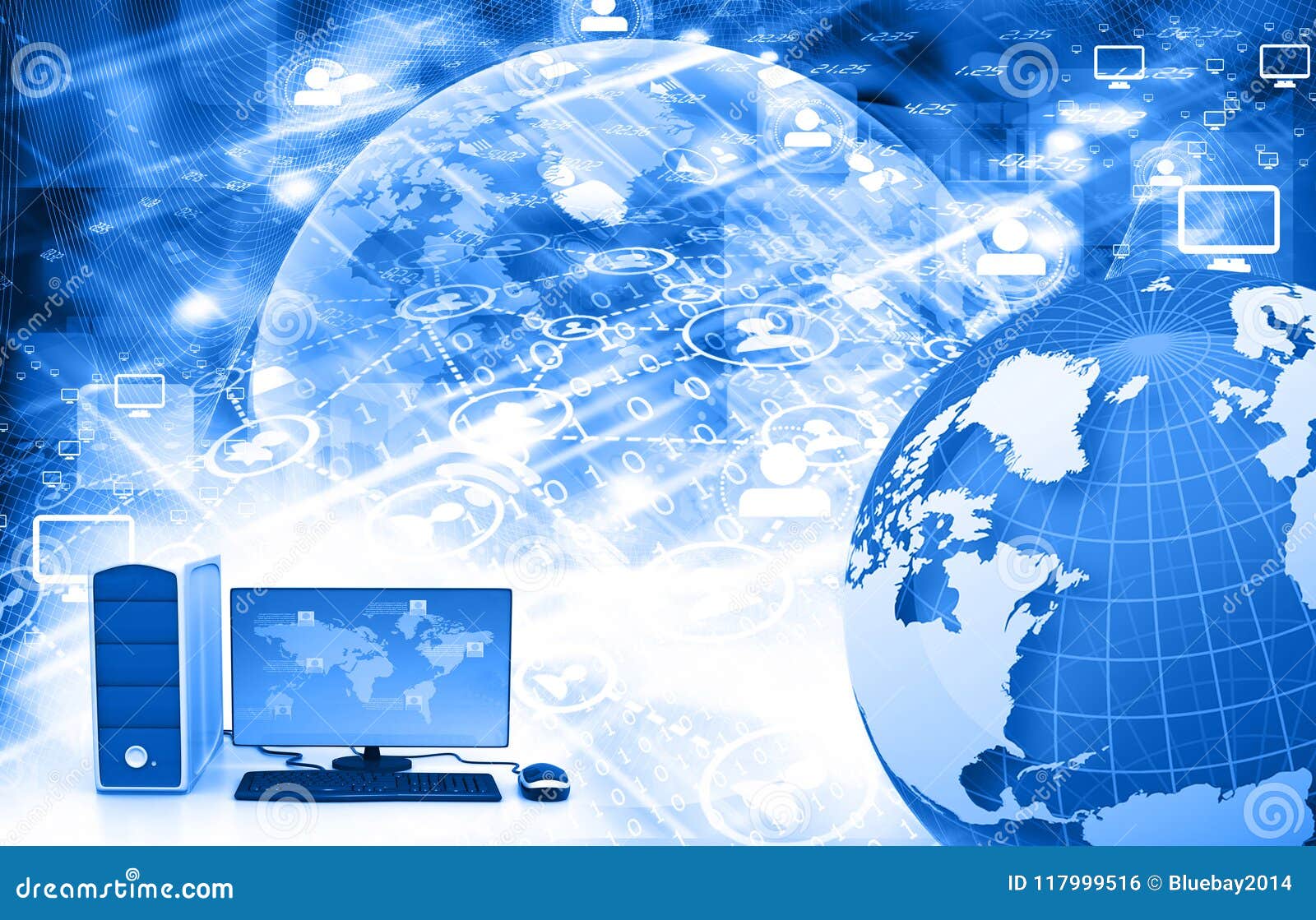 Global internet connection stock illustration. Illustration of ...