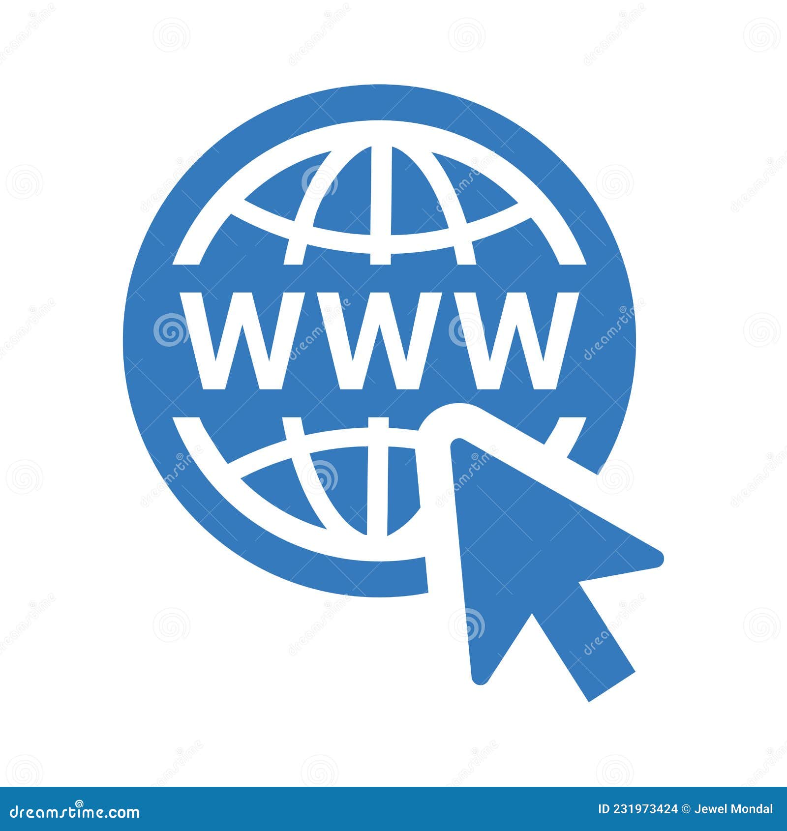 Global, Internet Icon. Blue Vector Design Stock Illustration ...