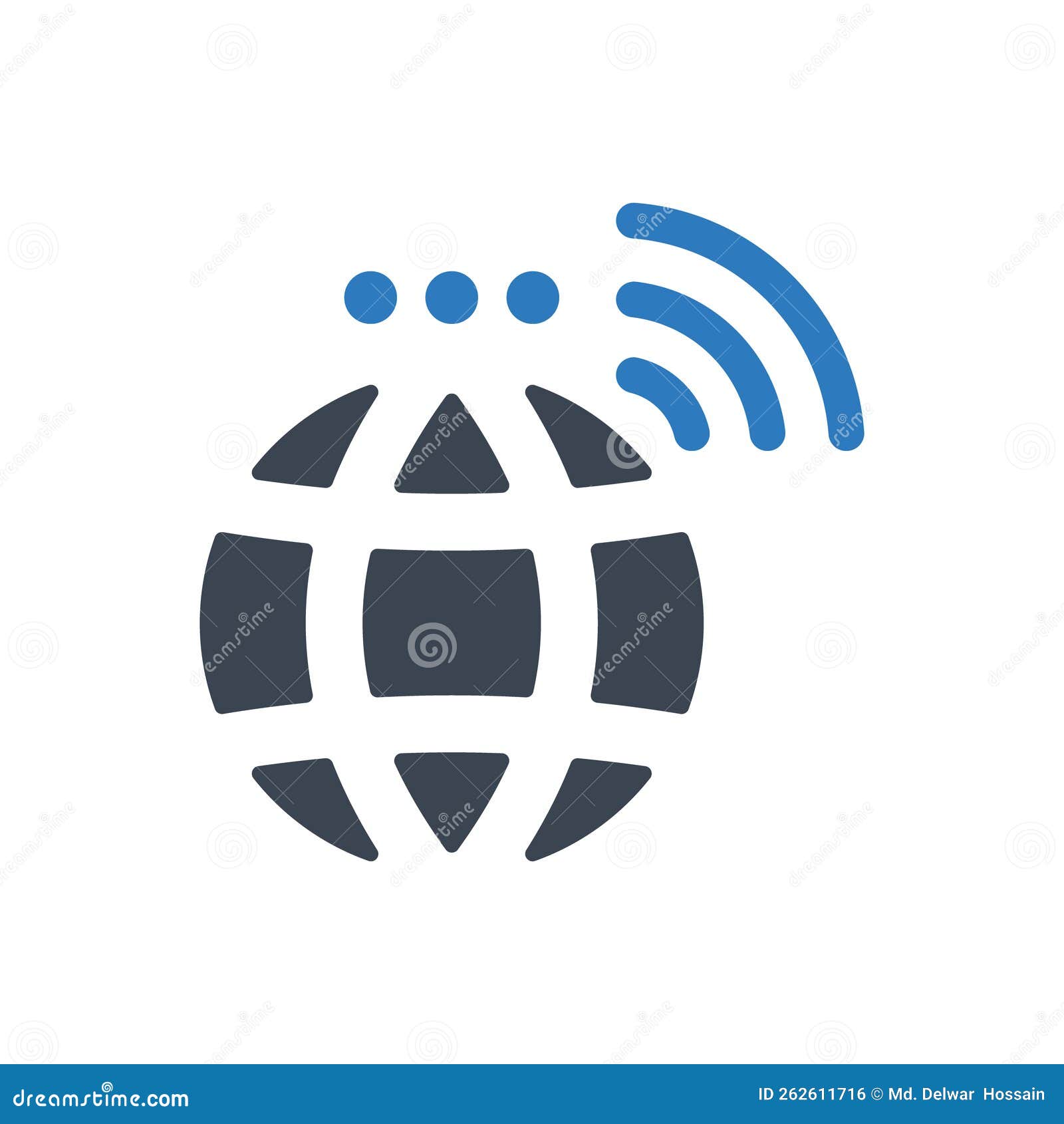 Global Internet Network Icon Stock Vector - Illustration of wireless ...
