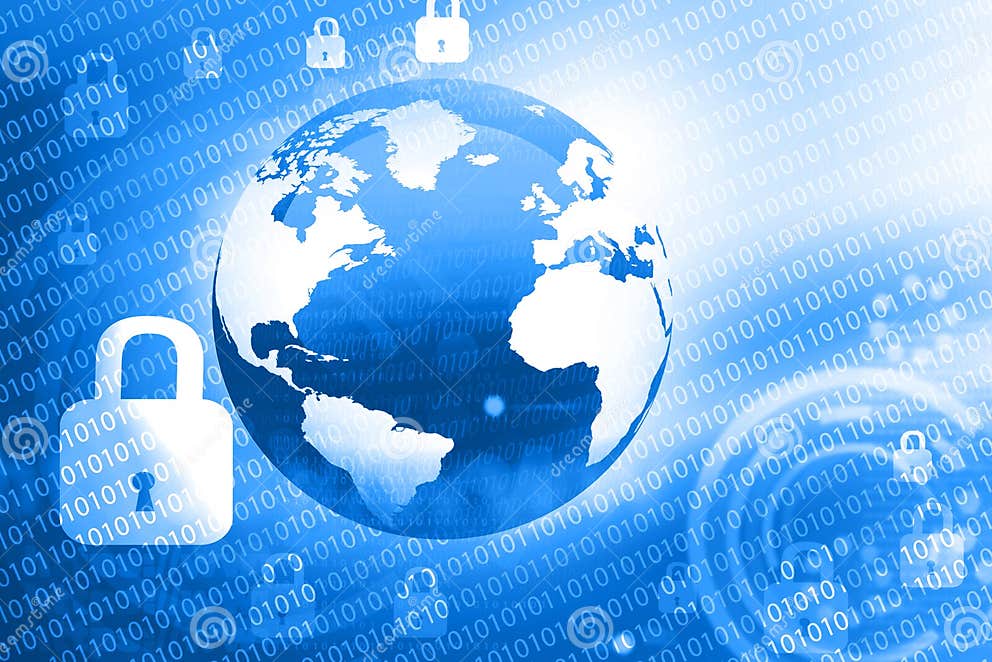 Global Internet Security Concept Stock Illustration - Illustration of ...