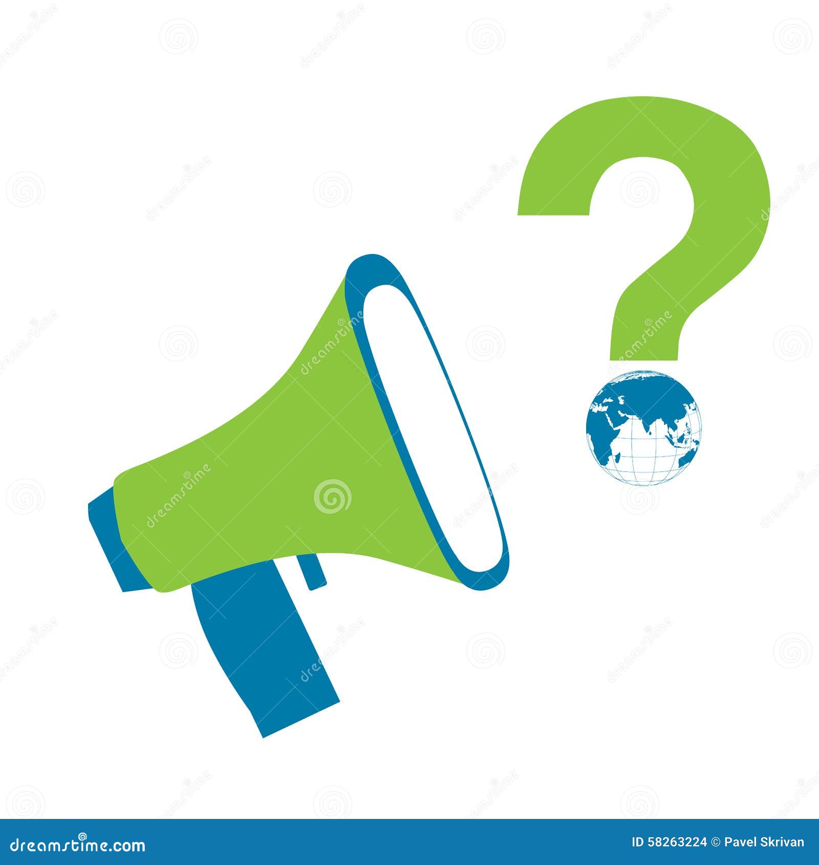 Global interrogation stock illustration. Illustration of icon - 58263224