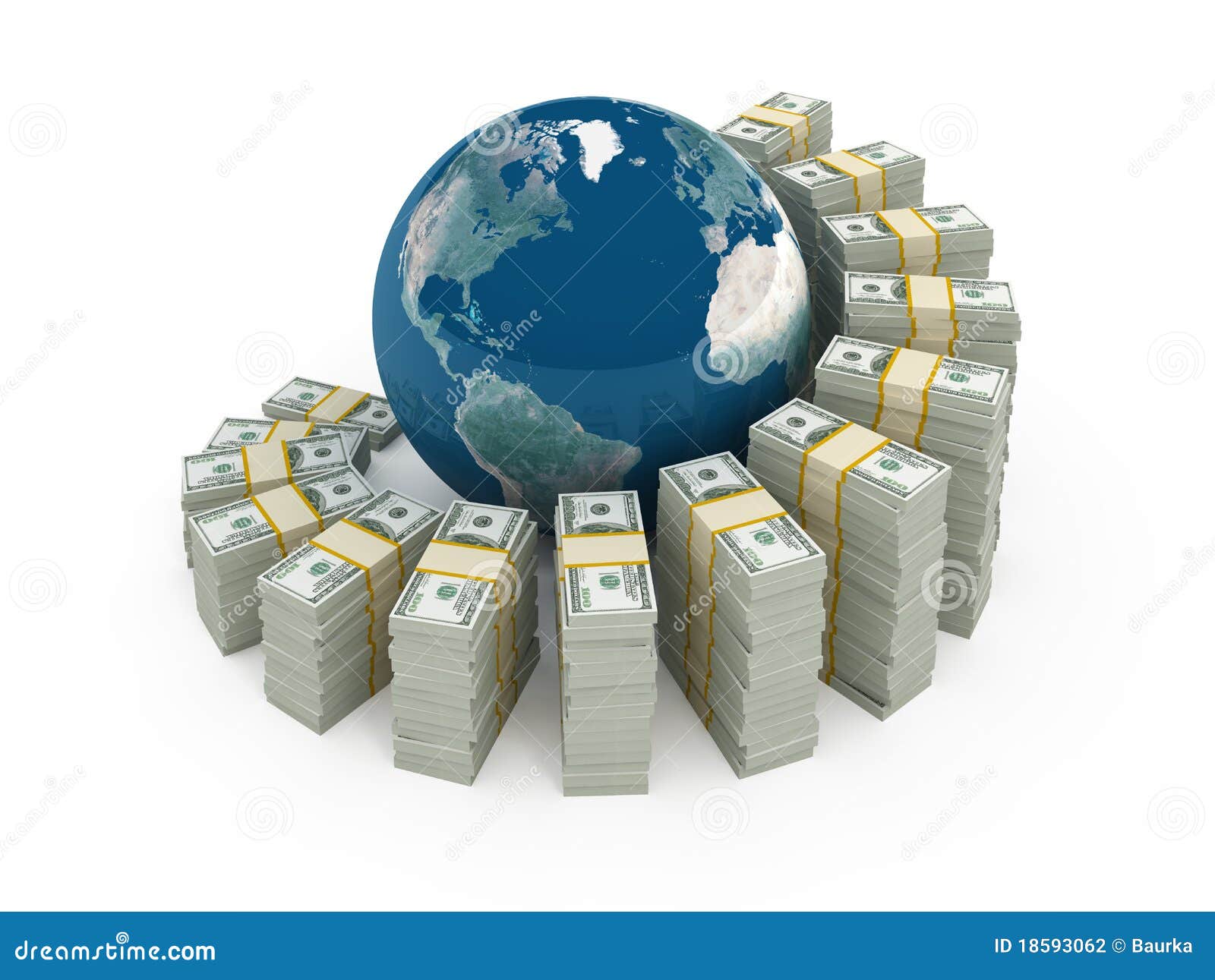 Global Investment Opportunity Business Concept. Earth Globe, Analytics ...