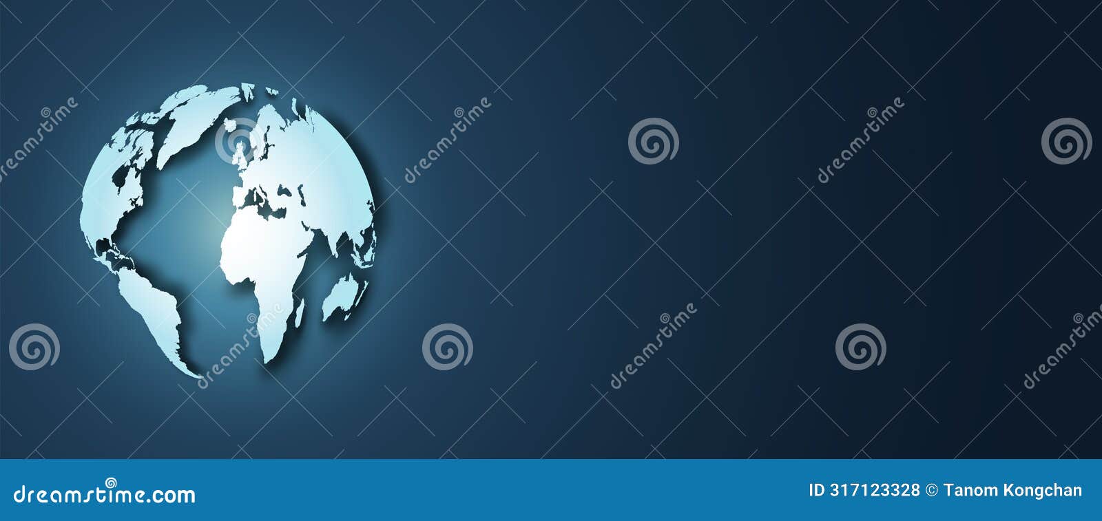 Global Isolated World Map Blue Blank. Globe World Map Blank Stock ...