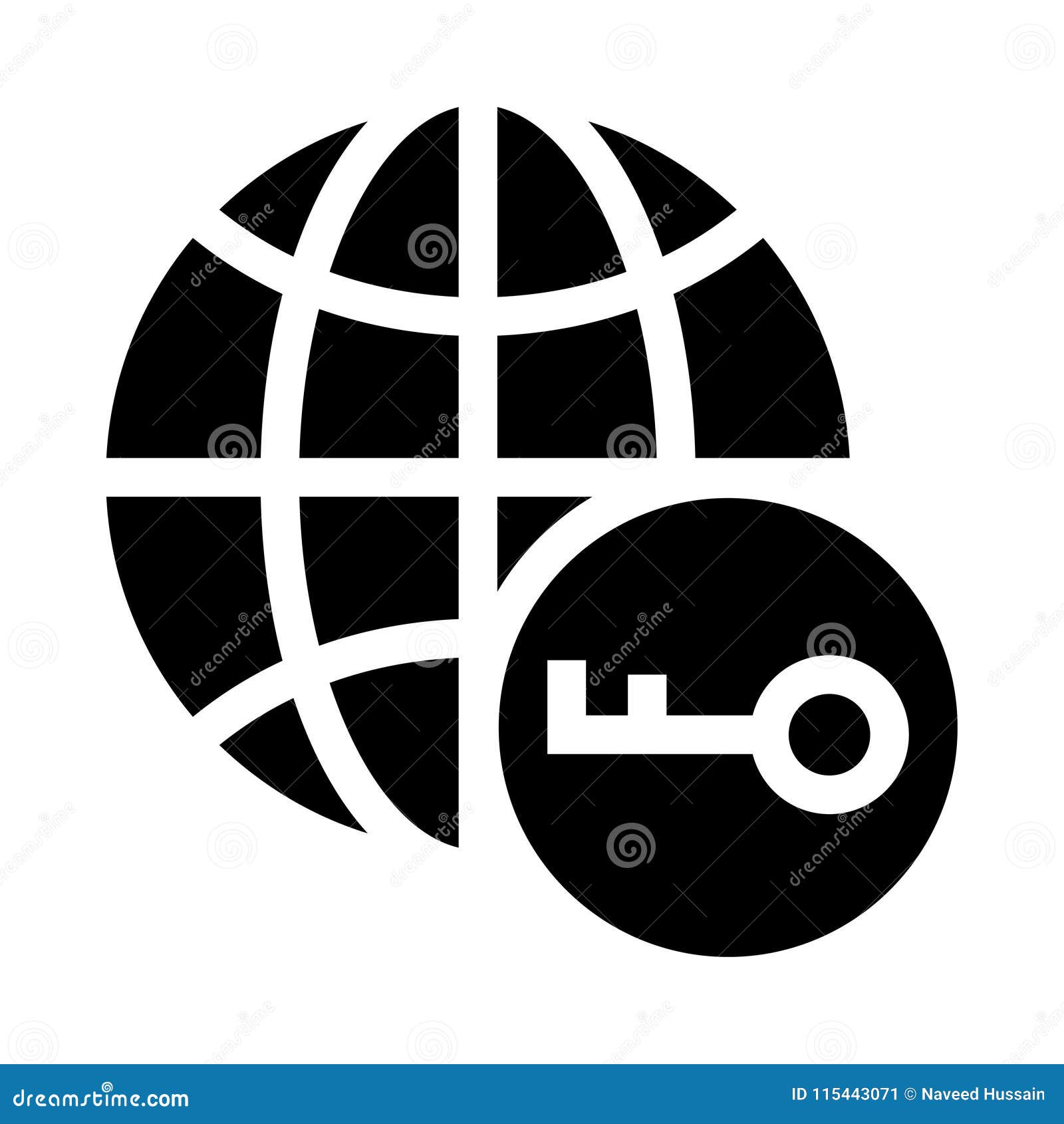 Global key glyphs icon stock illustration. Illustration of lock - 115443071
