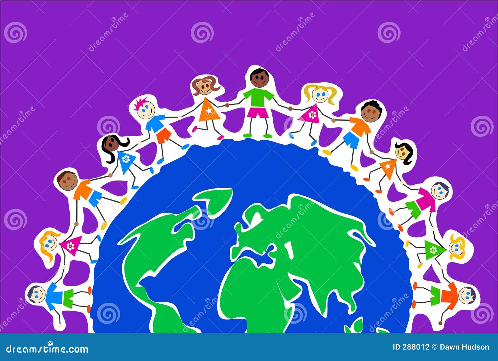 Global kids stock illustration. Illustration of girls, companionship ...
