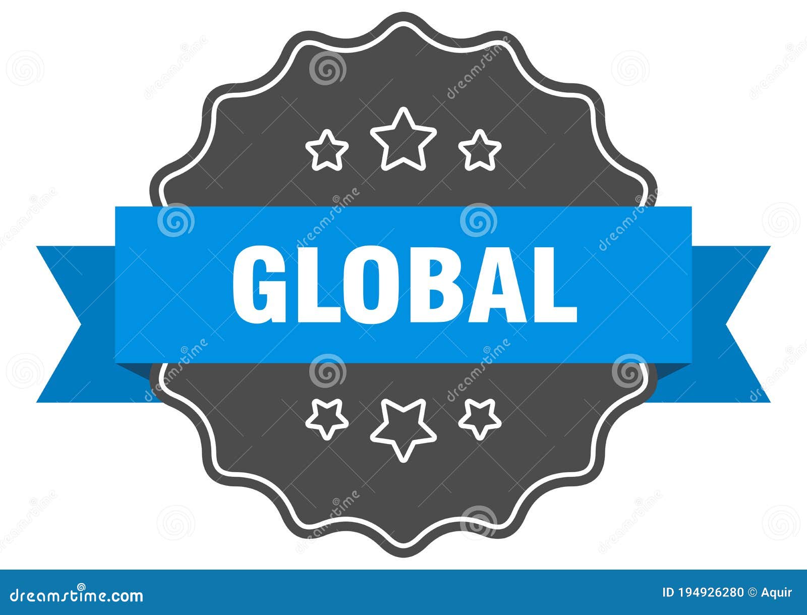 Global label stock vector. Illustration of round, template - 194926280