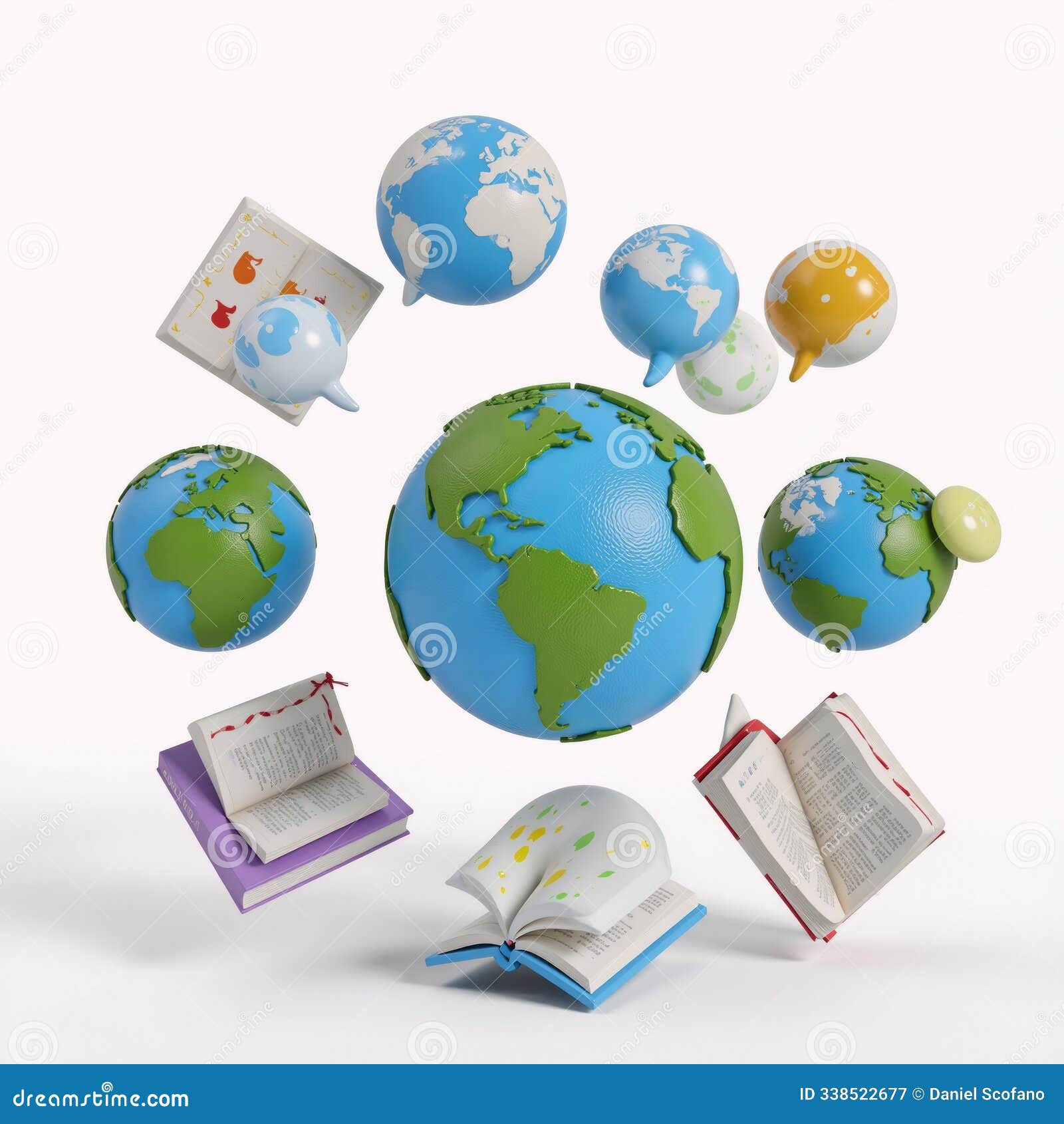 Global Language Learning Communities Depicted through Floating 3D Icons ...