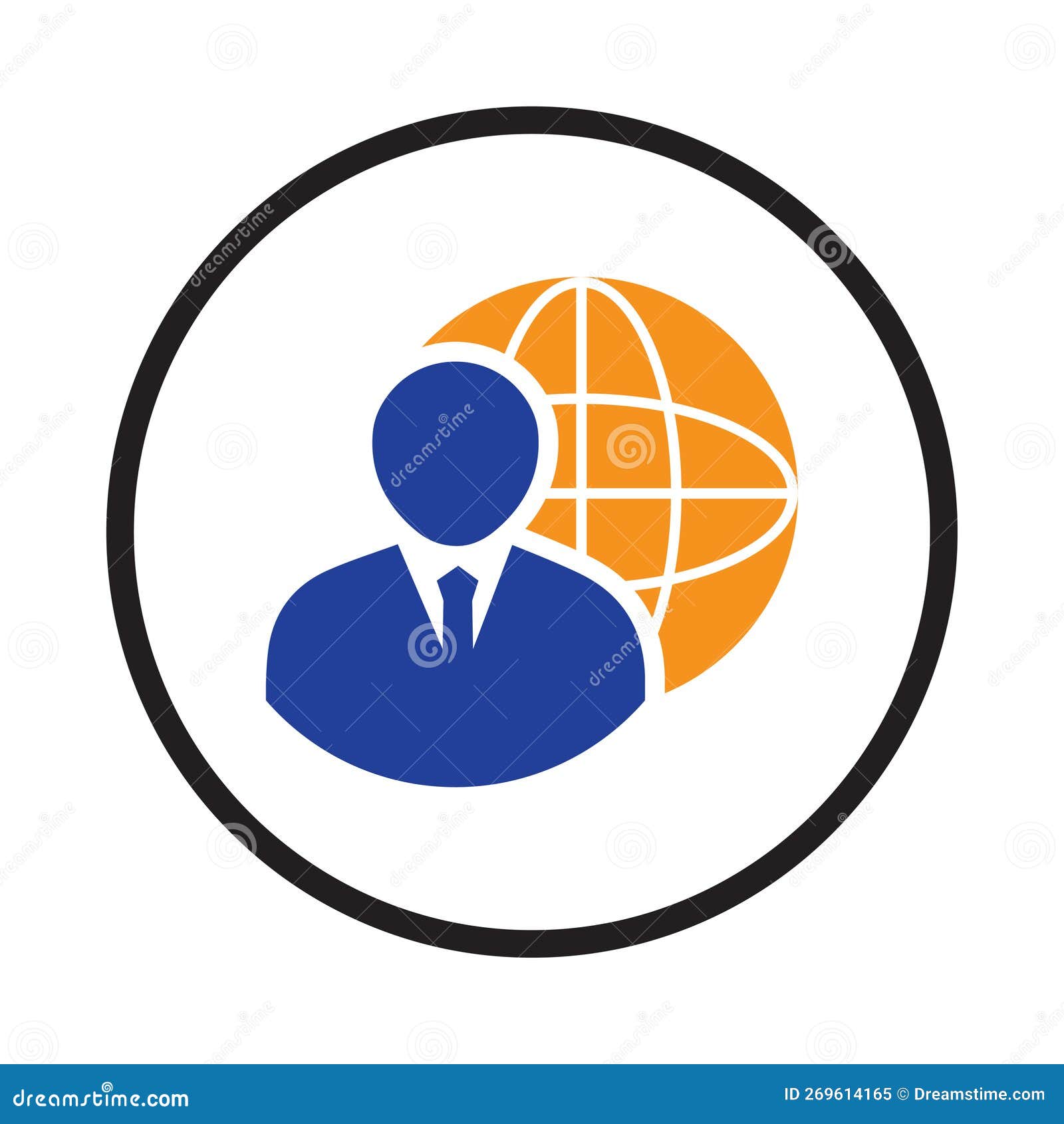 Global leader icon stock vector. Illustration of team - 269614165